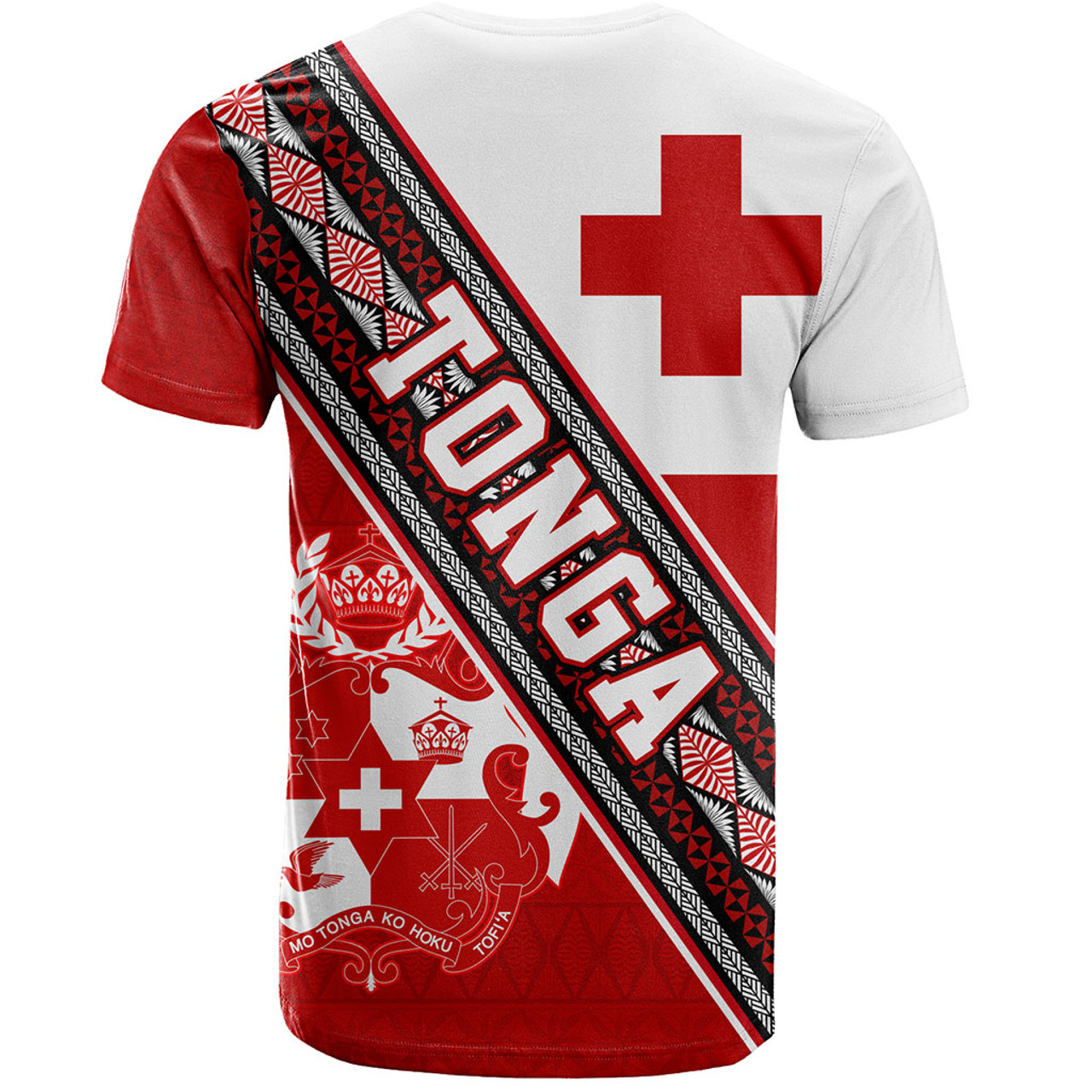 Tonga T Shirt Ngatu Flag And Coat Of Arms