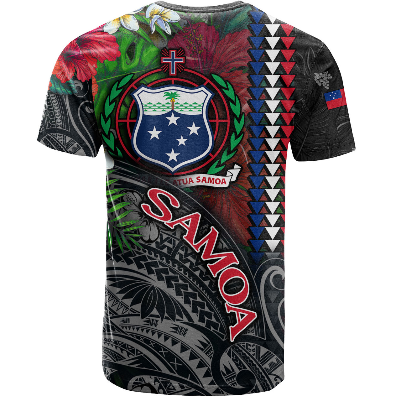 Samoa Custom Personalised T Shirt Samoa Seal Hibiscus And Plumeria With