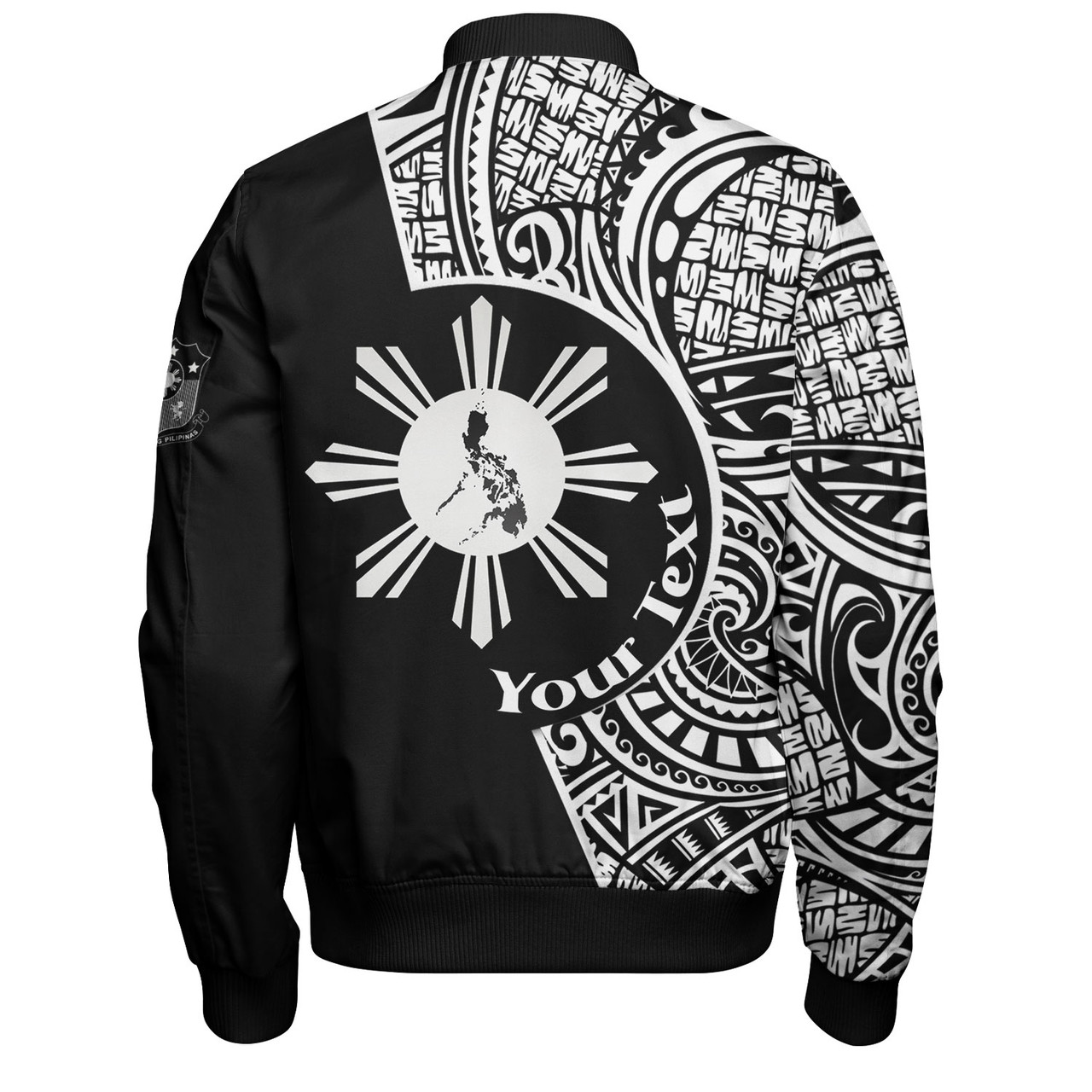 Philippines Filipinos Custom Personalised Bomber Jacket Sun And Map
