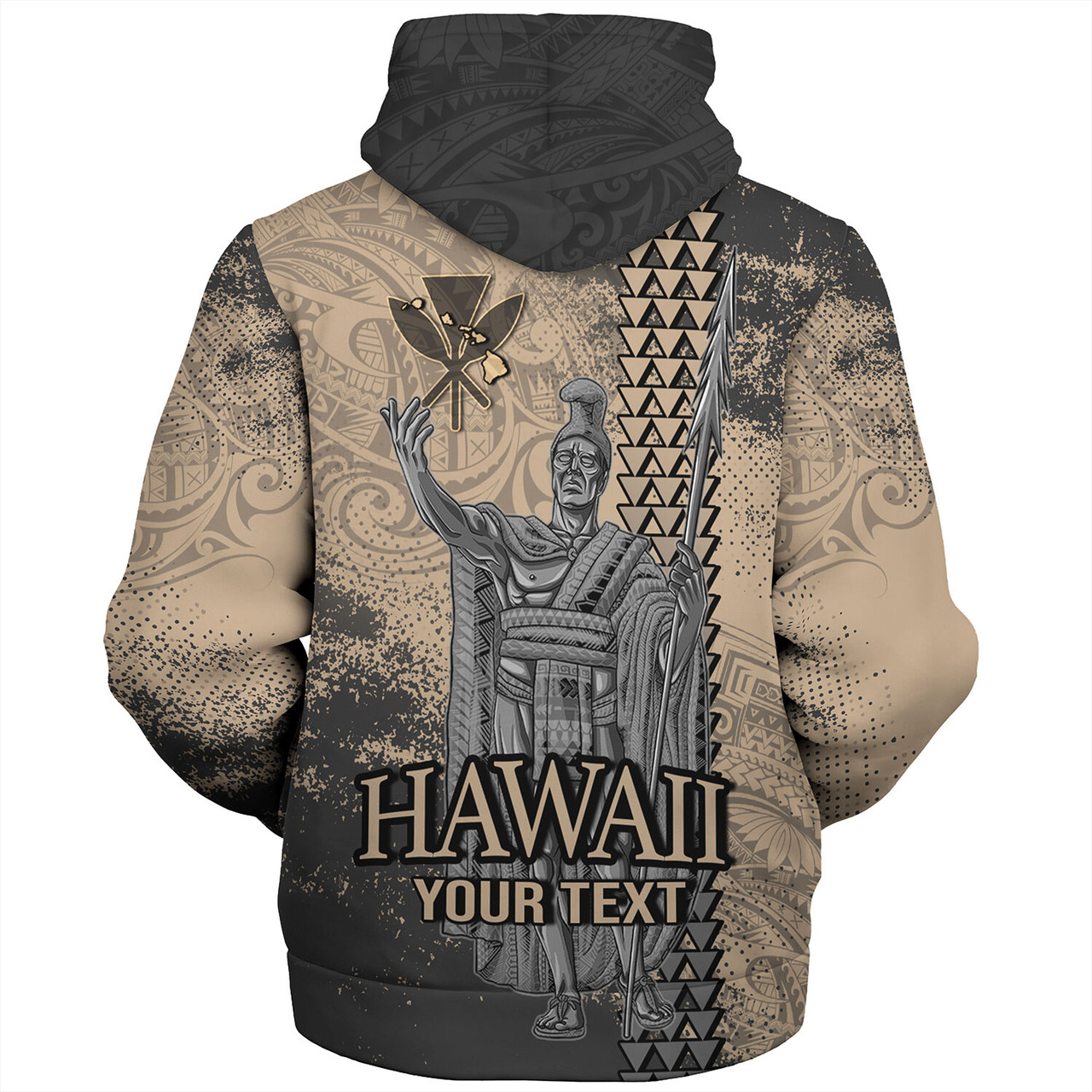 Hawaii Custom Personalised Sherpa Hoodie Hawaii King Grunge With