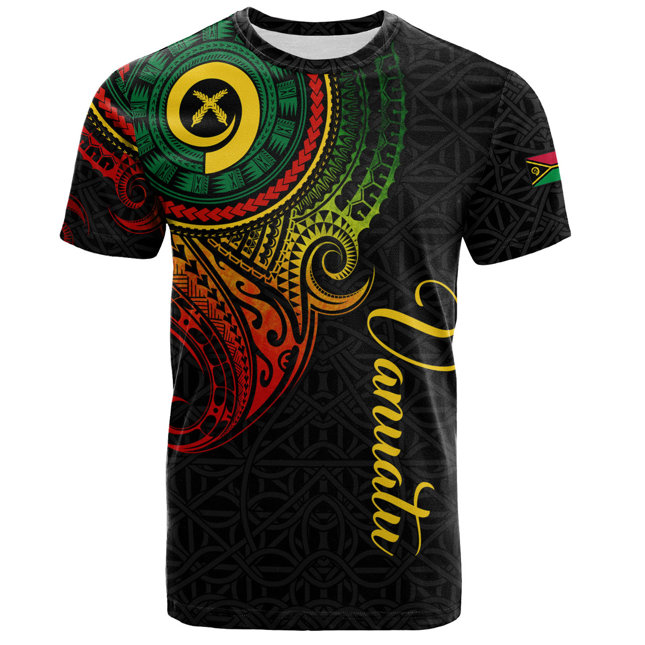 Vanuatu T Shirt Custom Vanuatu Seal Mutis En Atan Patterns Reggae Color