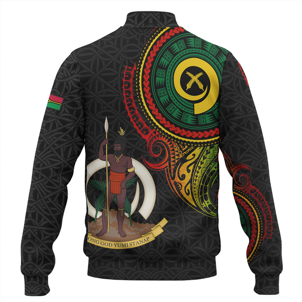 Vanuatu Baseball Jacket Custom Vanuatu Seal Mutis En Atan Patterns