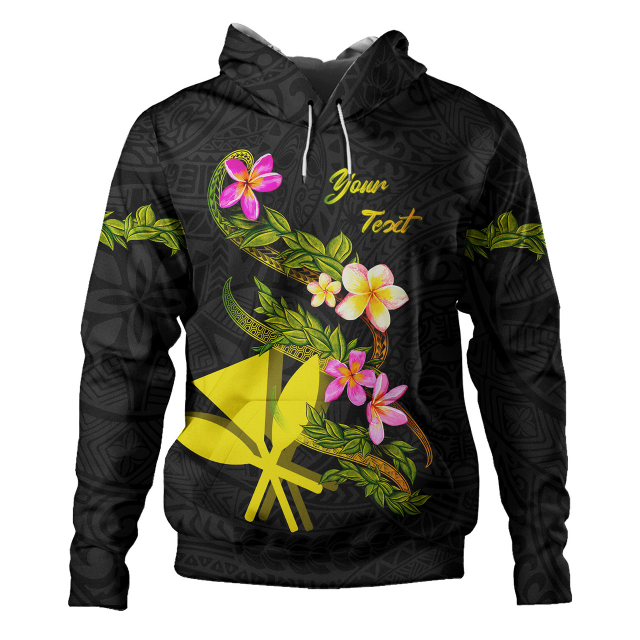 Hawaii Hoodie Custom Plumeria Tribal
