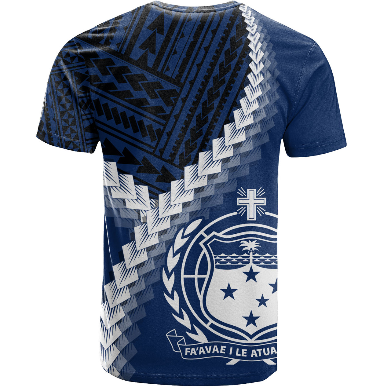 Samoa T Shirt Samoa Coat Of Arms With Polynesian Tattoo Style