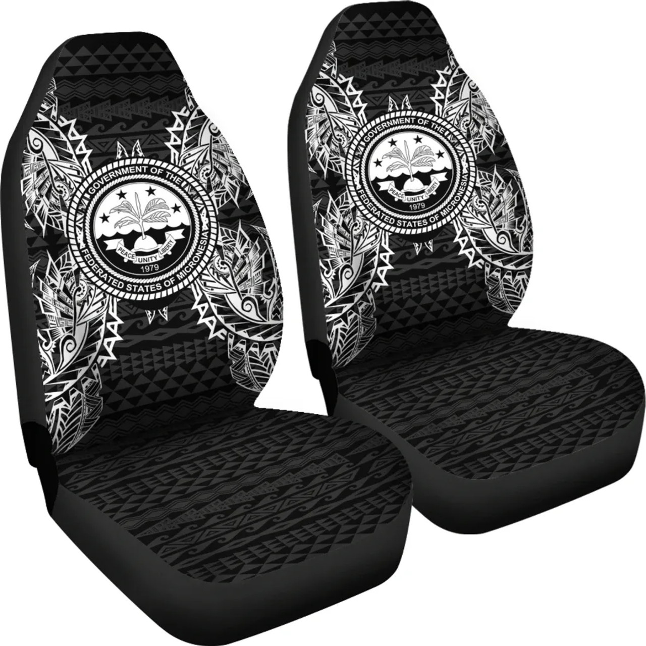 Federated States Of Micronesia Polynesia Car Seat Cover Fsm Seal Map