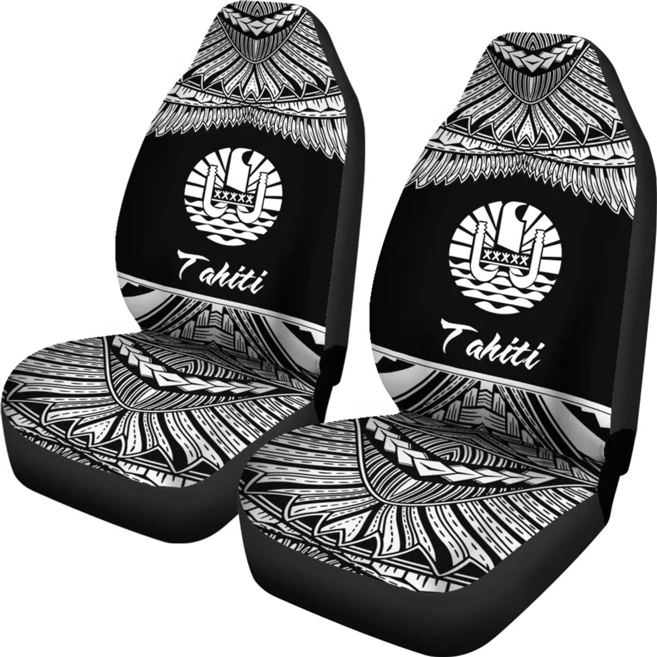 Tahiti Polynesian Car Seat Covers Pride White Version