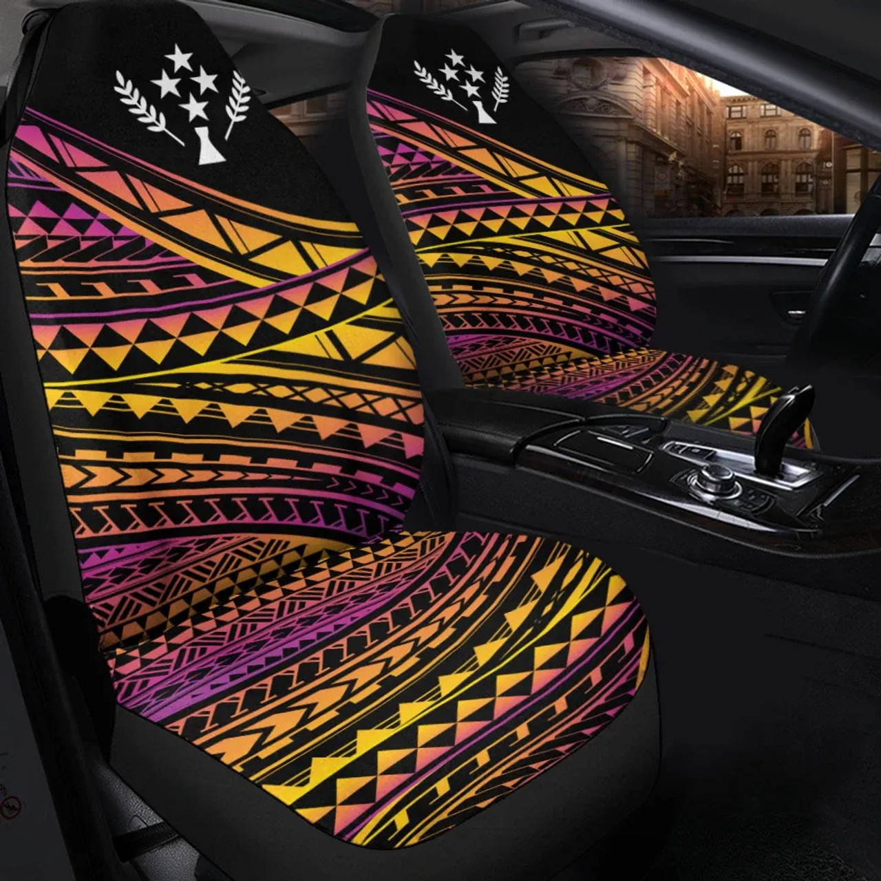 Kosrae State Car Seat Cover Special Polynesian Ornaments