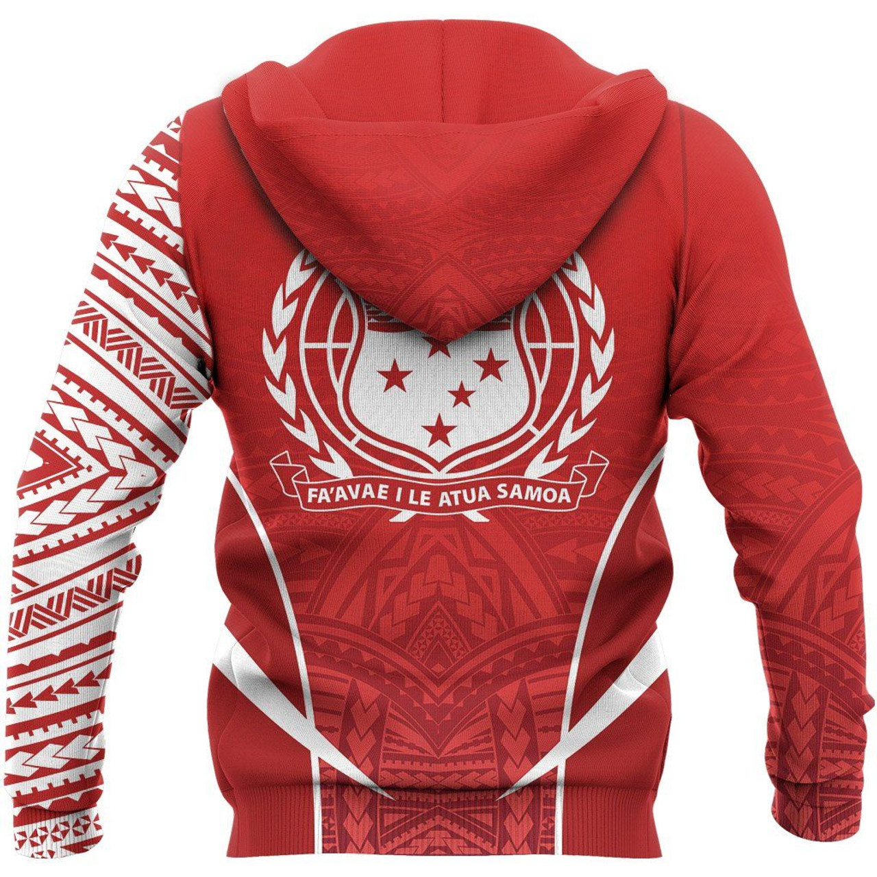 Samoa Active Special Hoodie Samoa Coat Of Arms Polynesian Tattoo Red