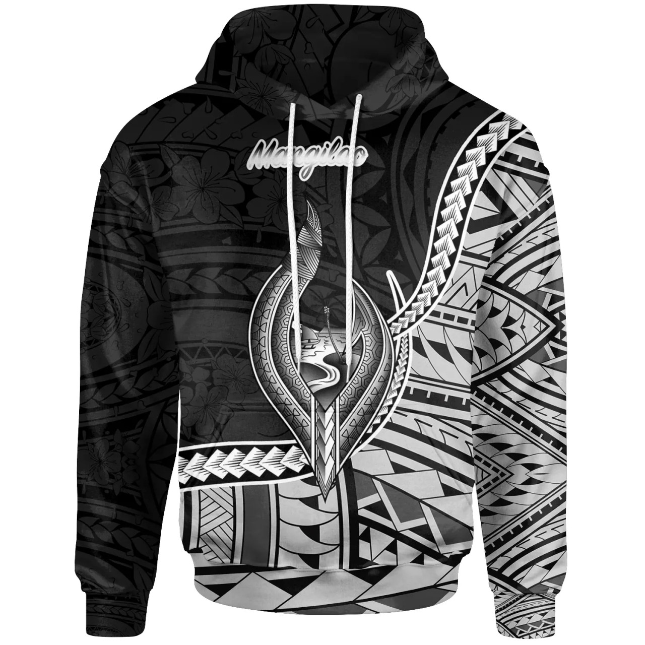 Guam Hoodie Mangilao Seal Of Guam Polynesian Patterns