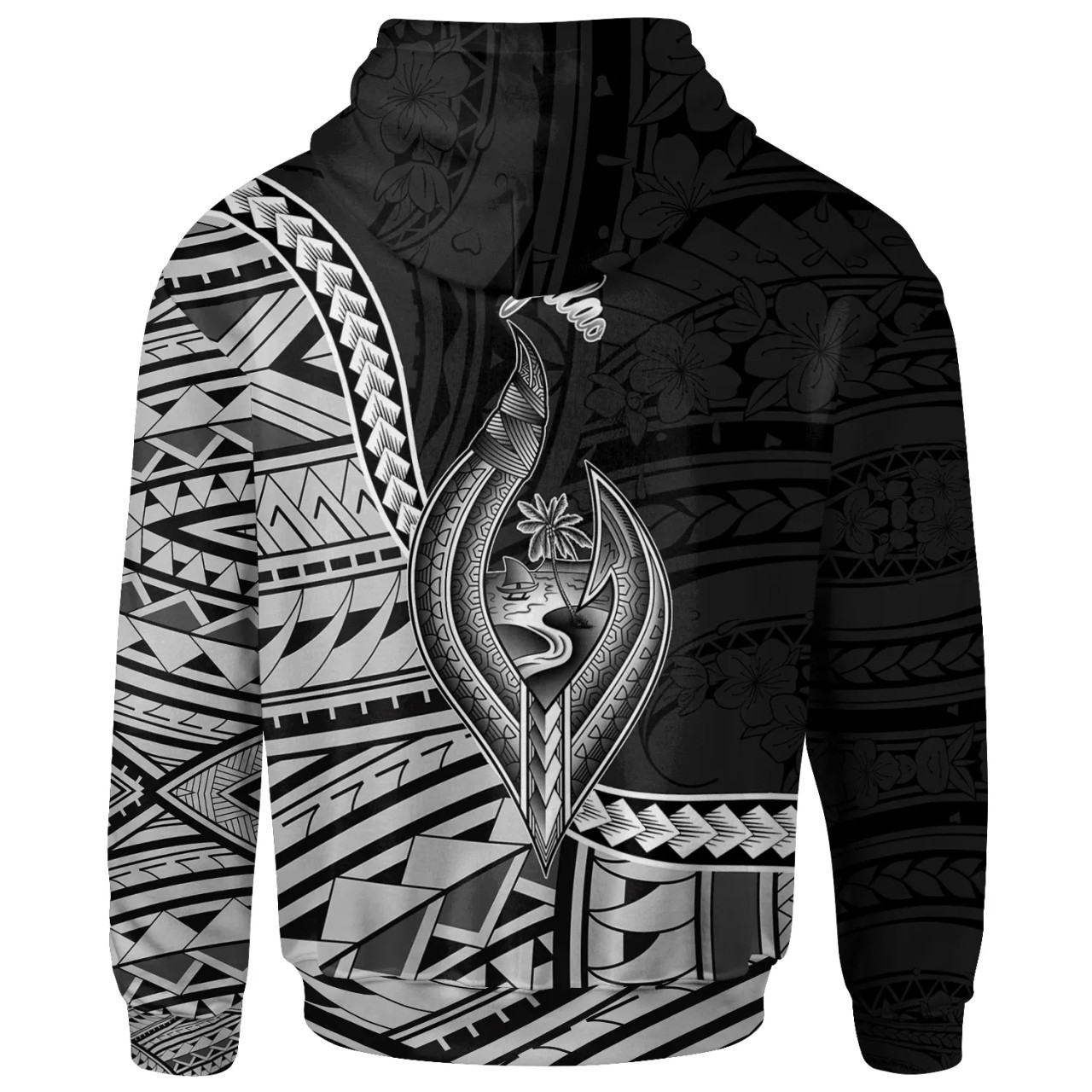 Guam Hoodie Mangilao Seal Of Guam Polynesian Patterns