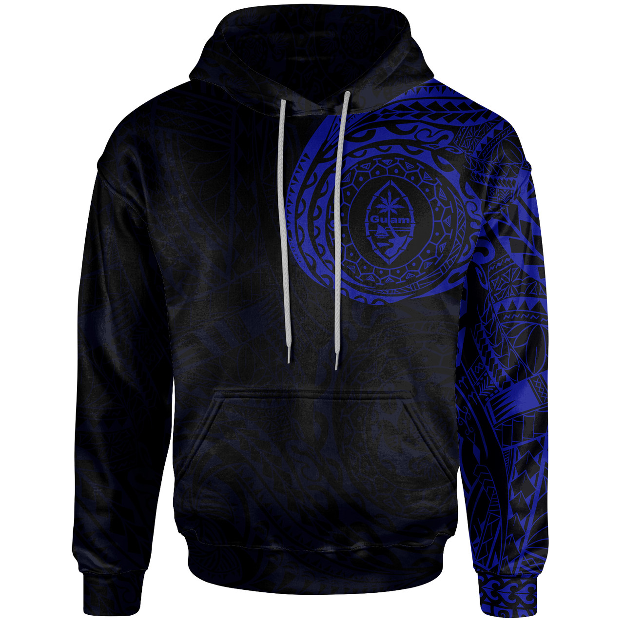 Guam Hoodie Guam Coat Of Arms Polynesian Tattoo Style 2