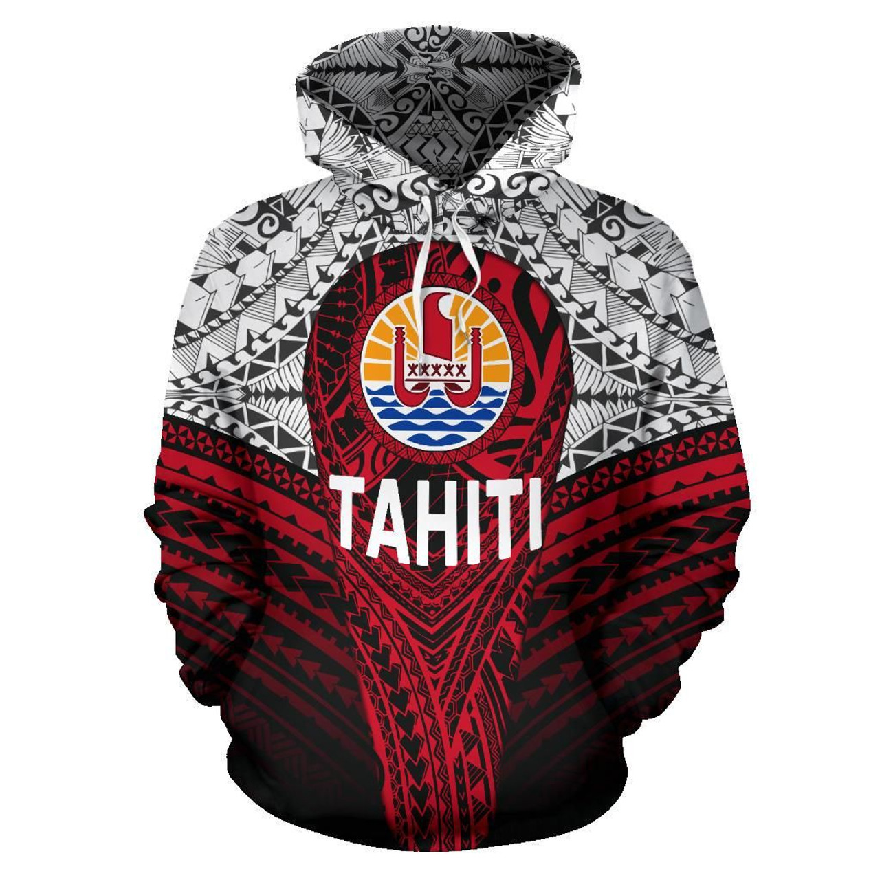 Tahitian Polynesian Hoodie Tahiti Flag
