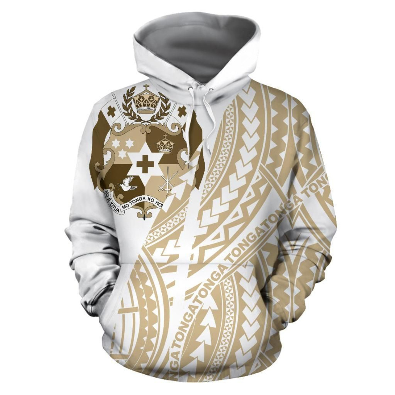 Tonga Hoodie Tonga Coat Of Arms Parttern