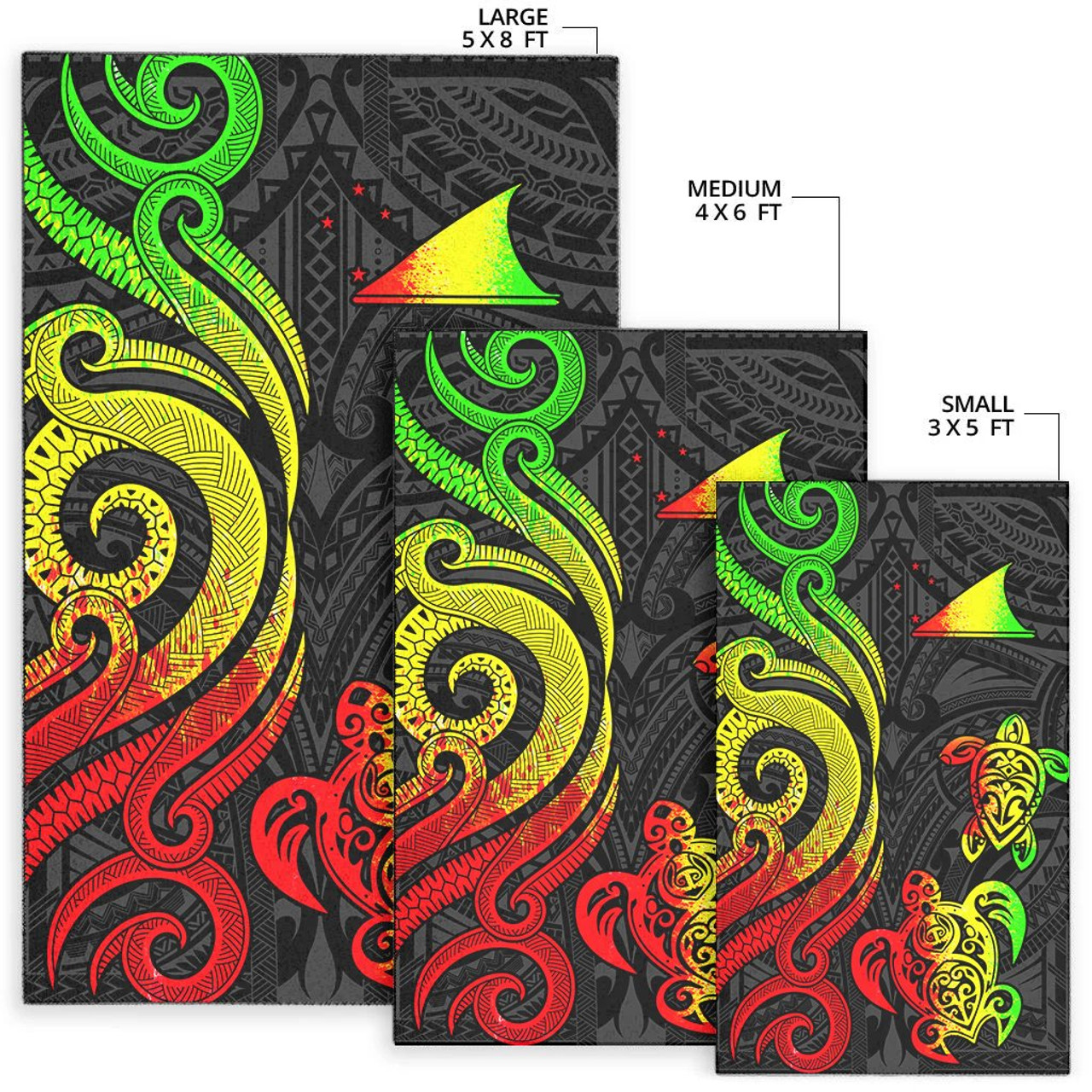 Tokelau Area Rug Regaae Tentacle Turtle
