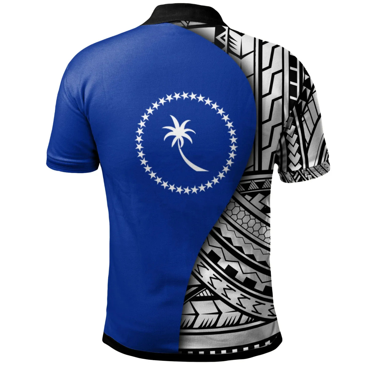 Chuuk Polo Shirt Coat Of Arm And Polynesian Patterns