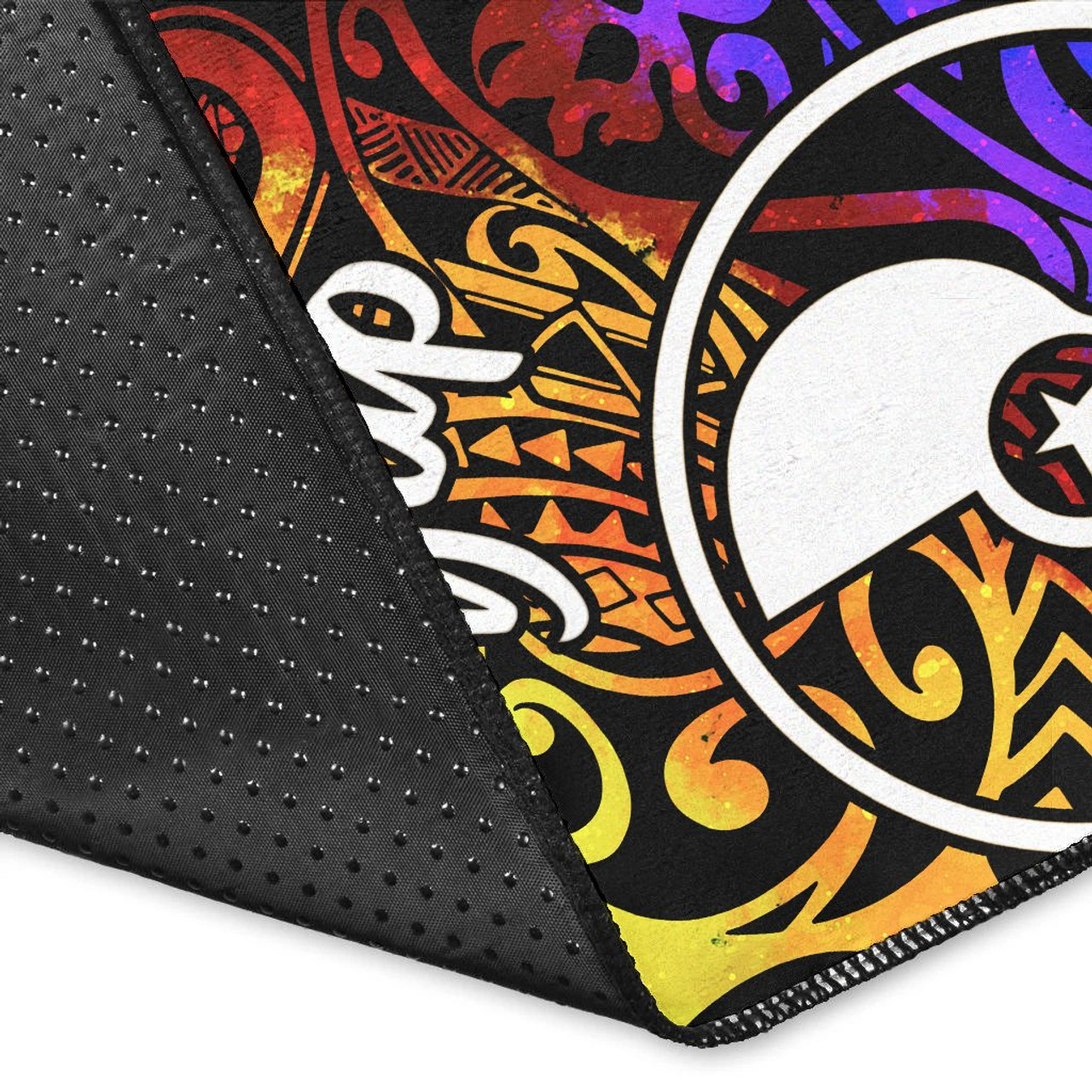 Yap Area Rug Rainbow Polynesian Pattern