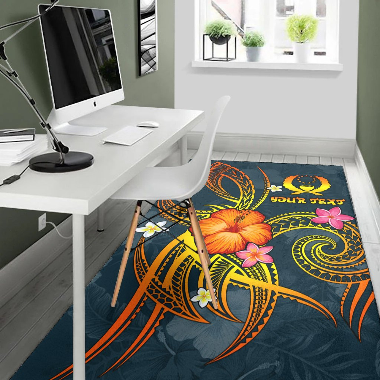 Pohnpei Polynesian Personalised Area Rug Legend Of Pohnpei Blue