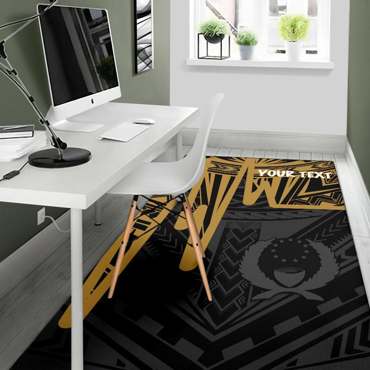 Pohnpei Personalised Area Rug Pohnpei Seal In Heartbeat Patterns