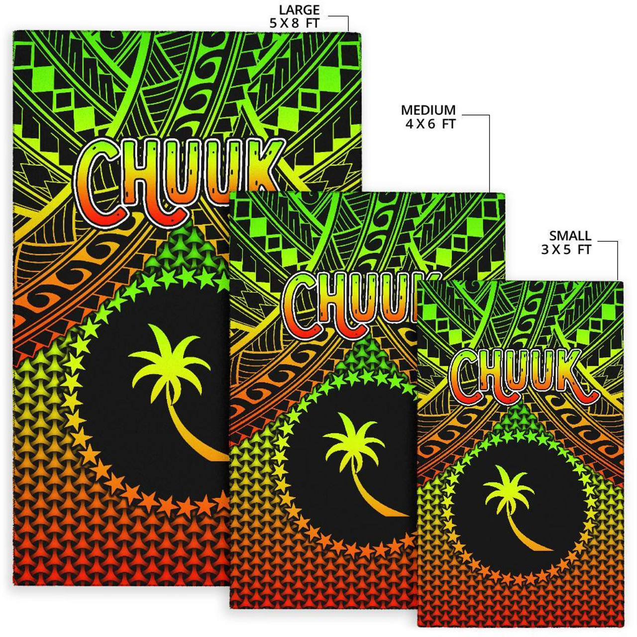 Polynesian Chuuk Area Rug Reggae Vintage Polynesian Patterns