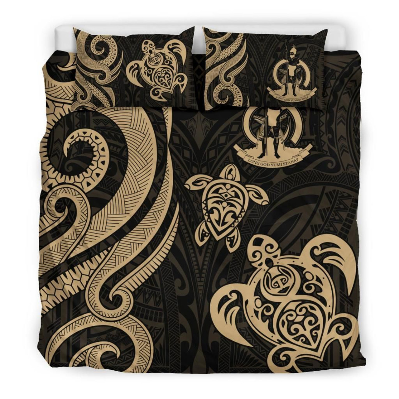 Vanuatu Bedding Set Gold Tentacle Turtle