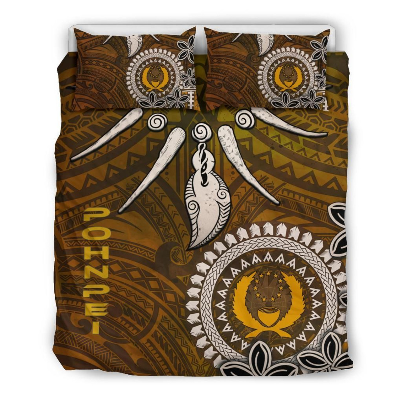 Pohnpei Bedding Set Polynesian Boar Tusk