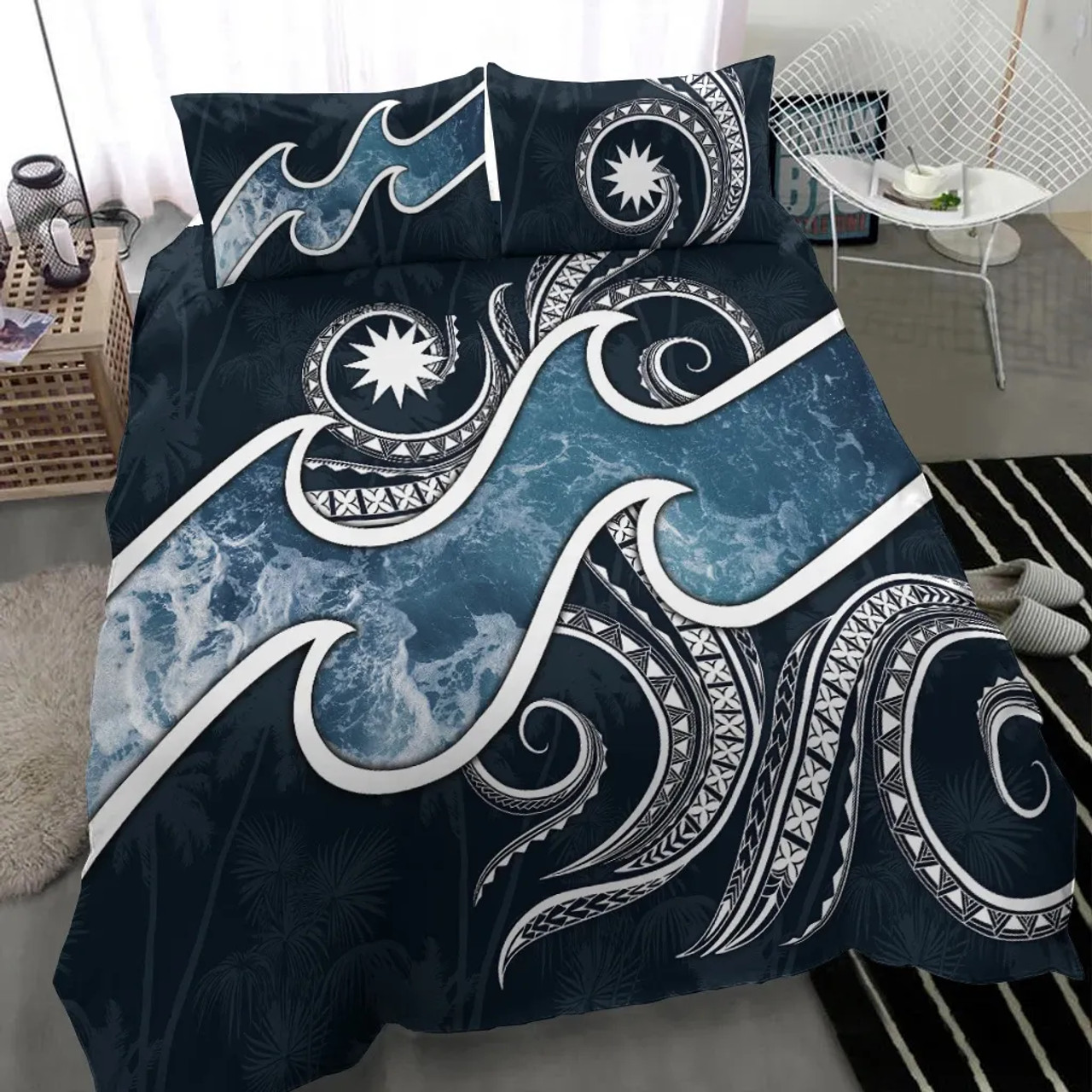Nauru Polynesian Bedding Set Ocean Style