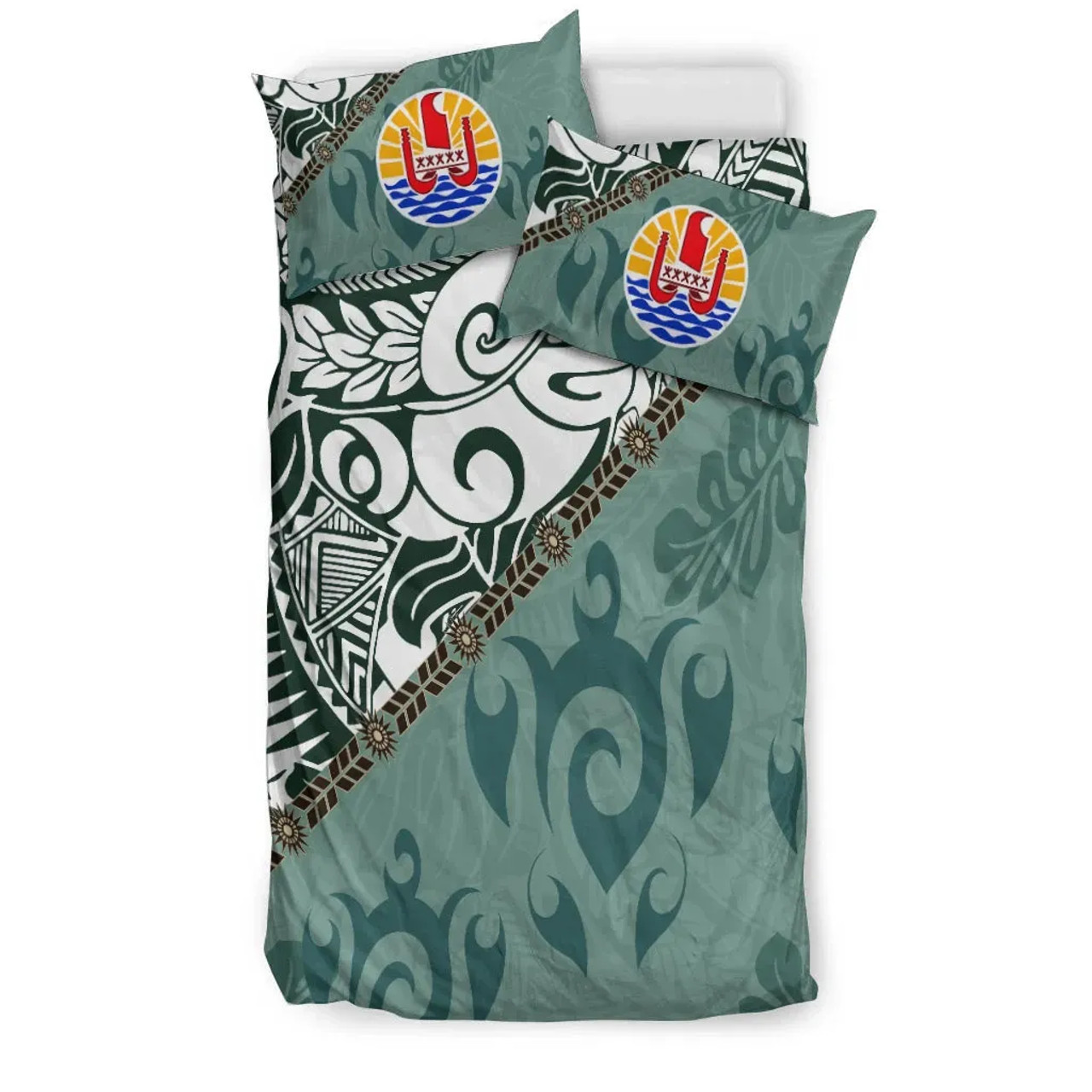 Tahiti Bedding Set Leaves And Turtles