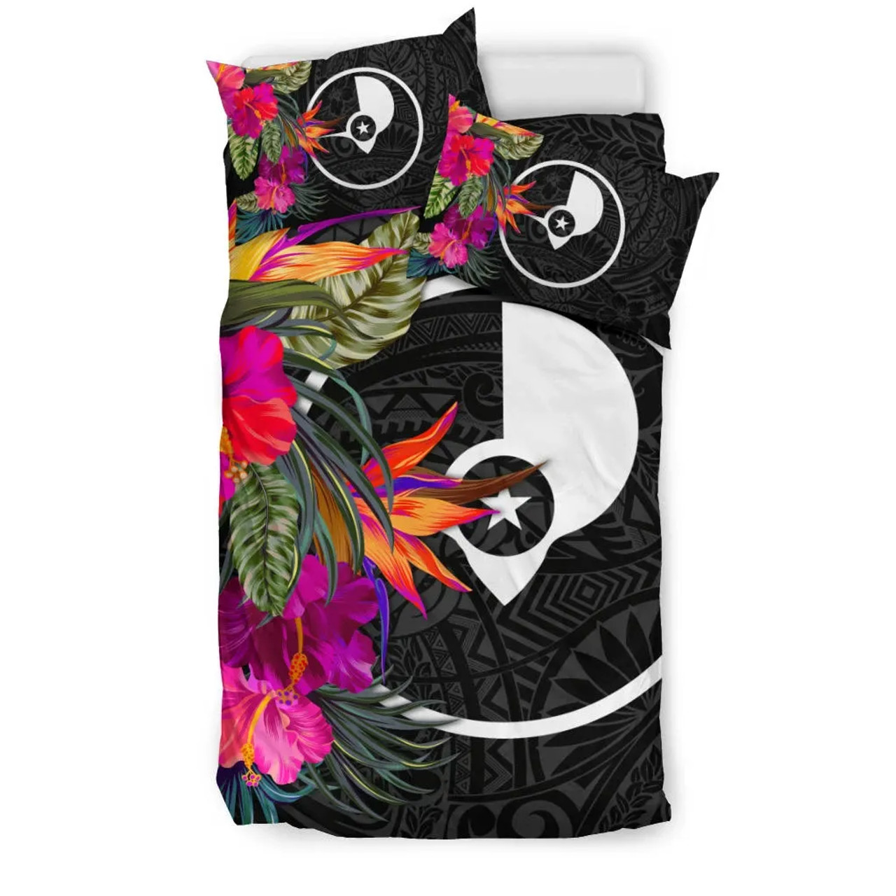 Yap Bedding Set Polynesian Hibiscus Pattern
