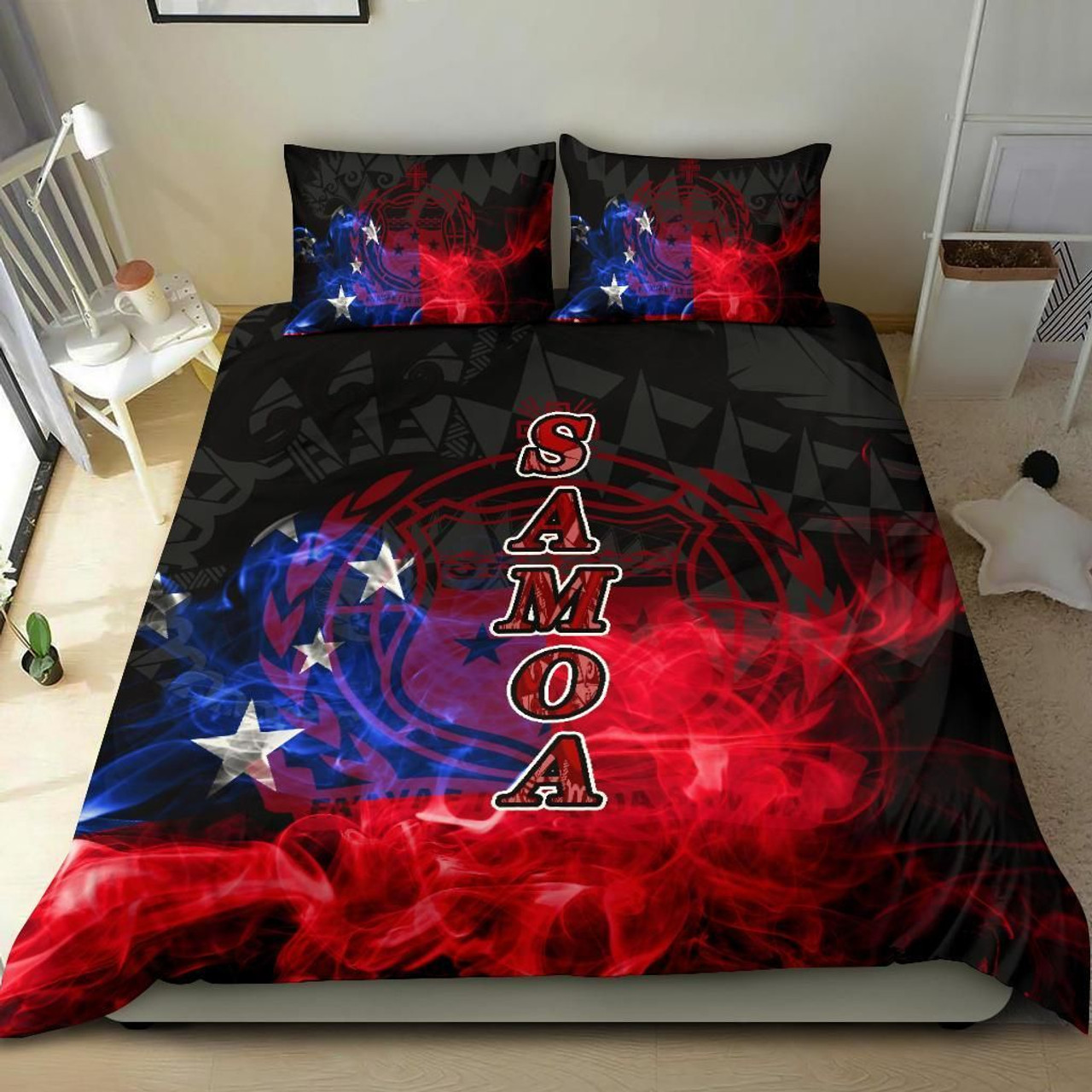 Polynesian Bedding Set Samoa Duvet Cover Set Smoking Style