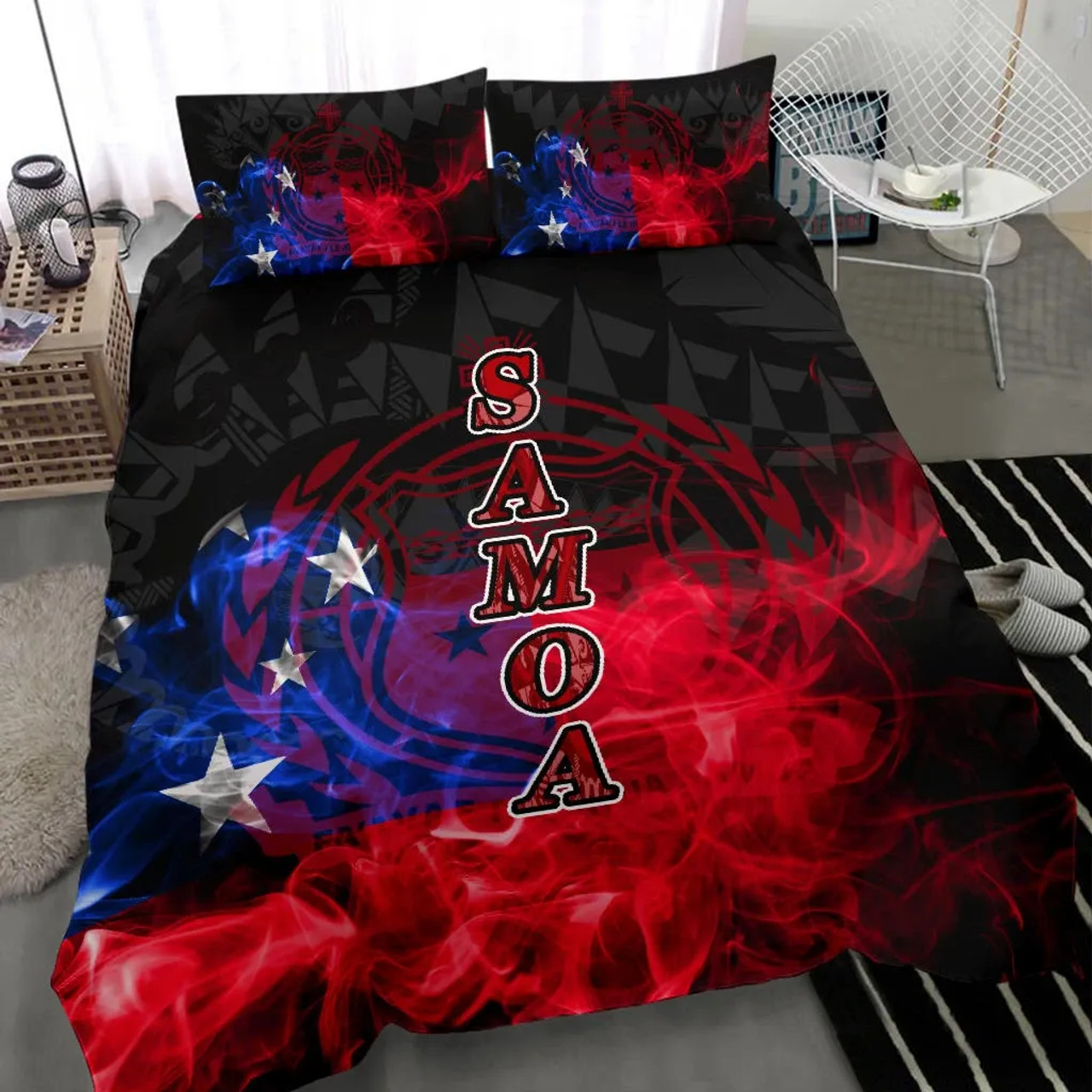 Polynesian Bedding Set Samoa Duvet Cover Set Smoking Style