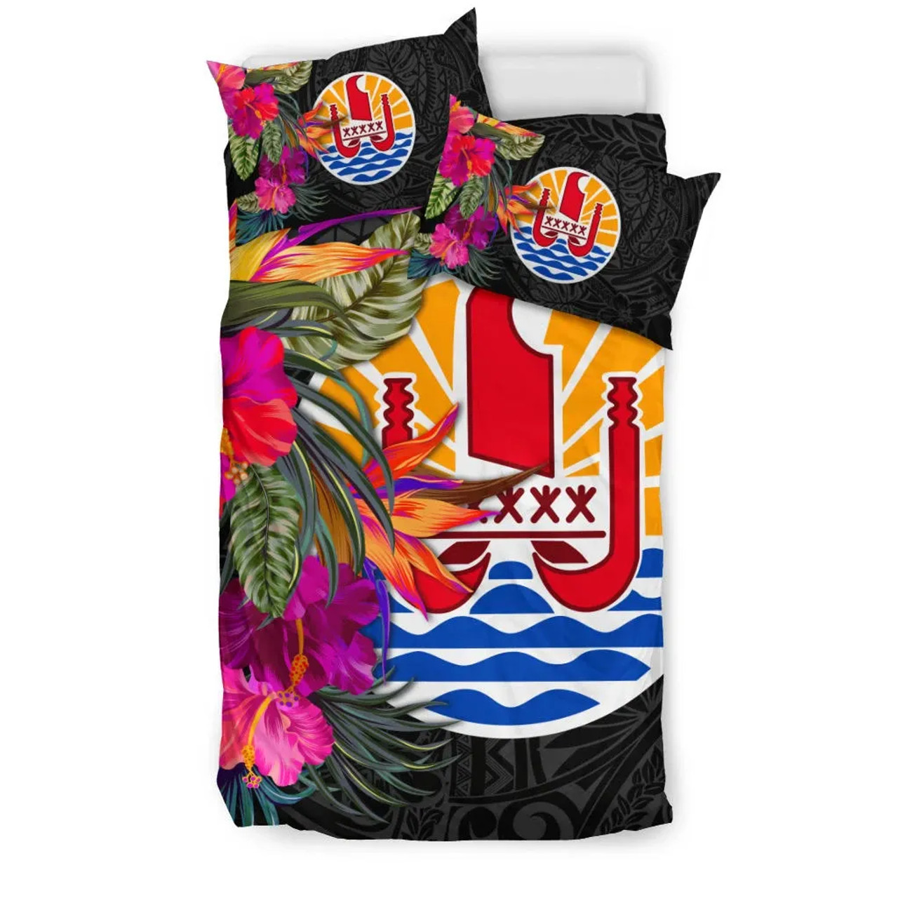 Tahiti Bedding Set Polynesian Hibiscus Pattern