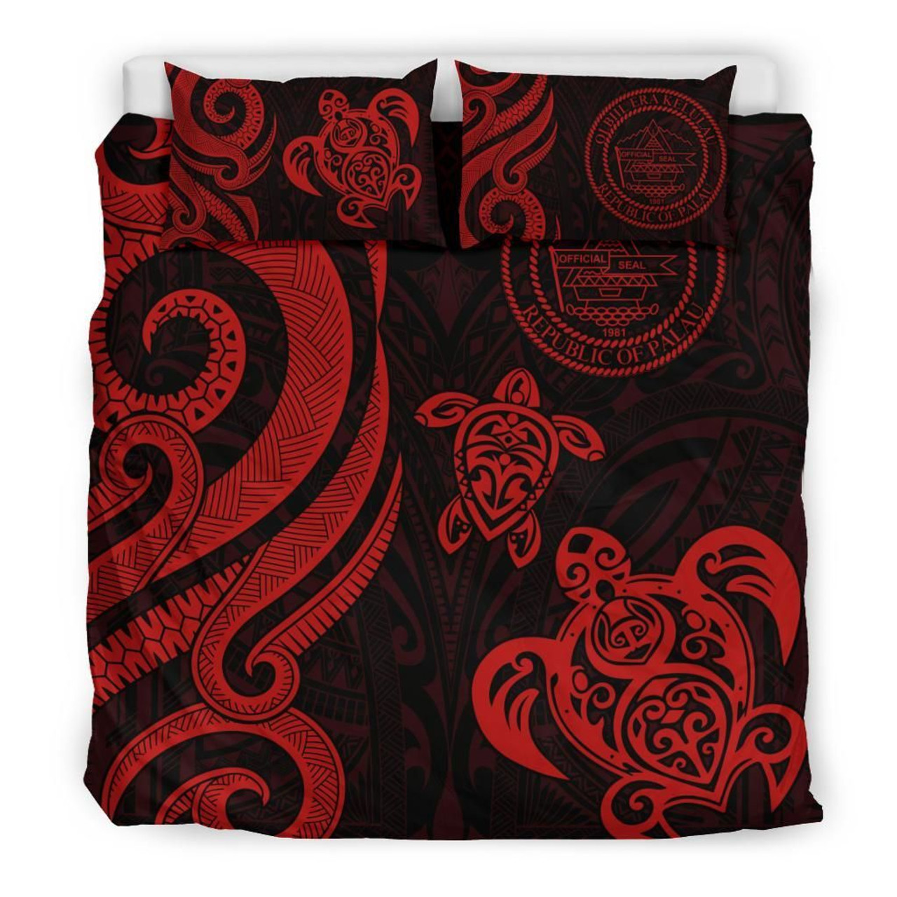 Palau Bedding Set Red Tentacle Turtle