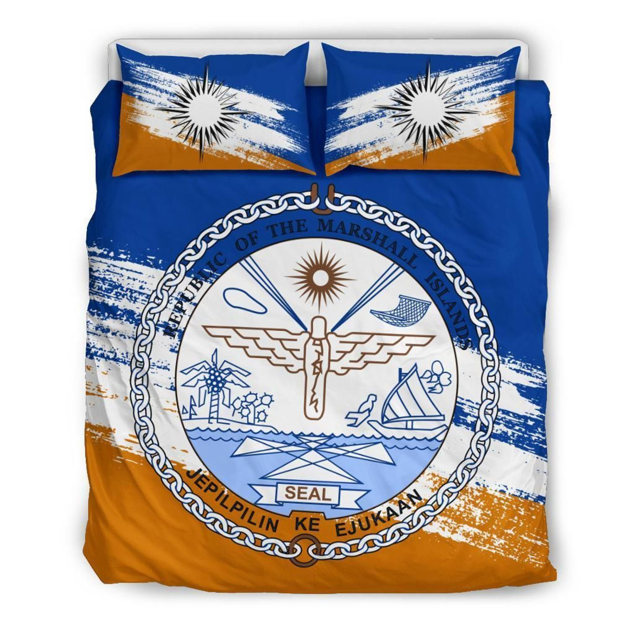 Marshall Islands Duvet Cover Set Marshall Islands Seal Premium