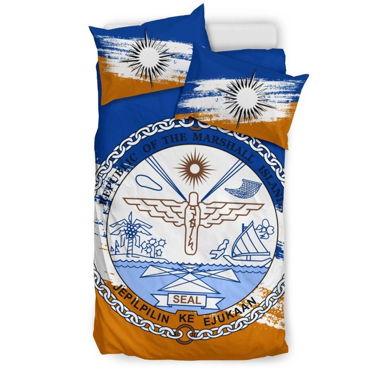Marshall Islands Duvet Cover Set Marshall Islands Seal Premium