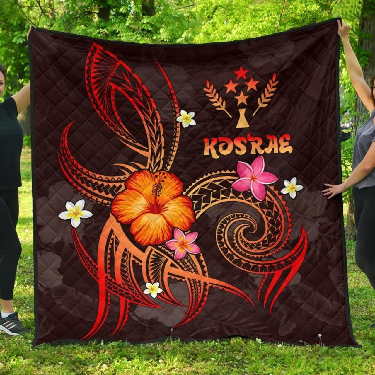Kosrae Polynesian Premium Quilt Legend Of Kosrae Red
