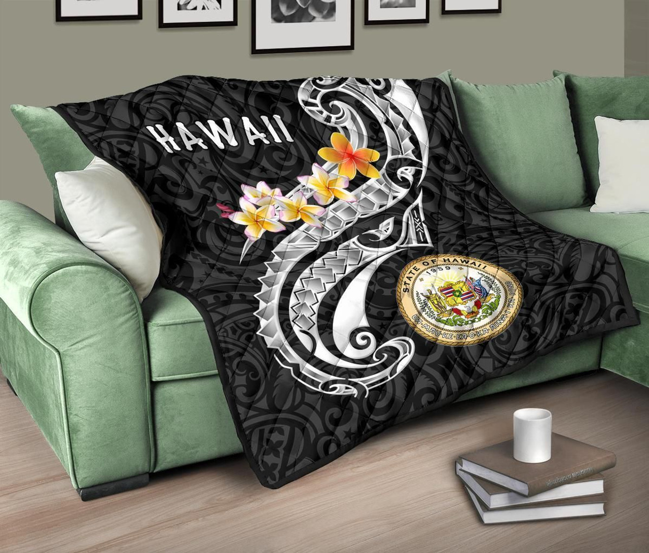 Hawaii Premium Quilt Seal Polynesian Patterns Plumeria