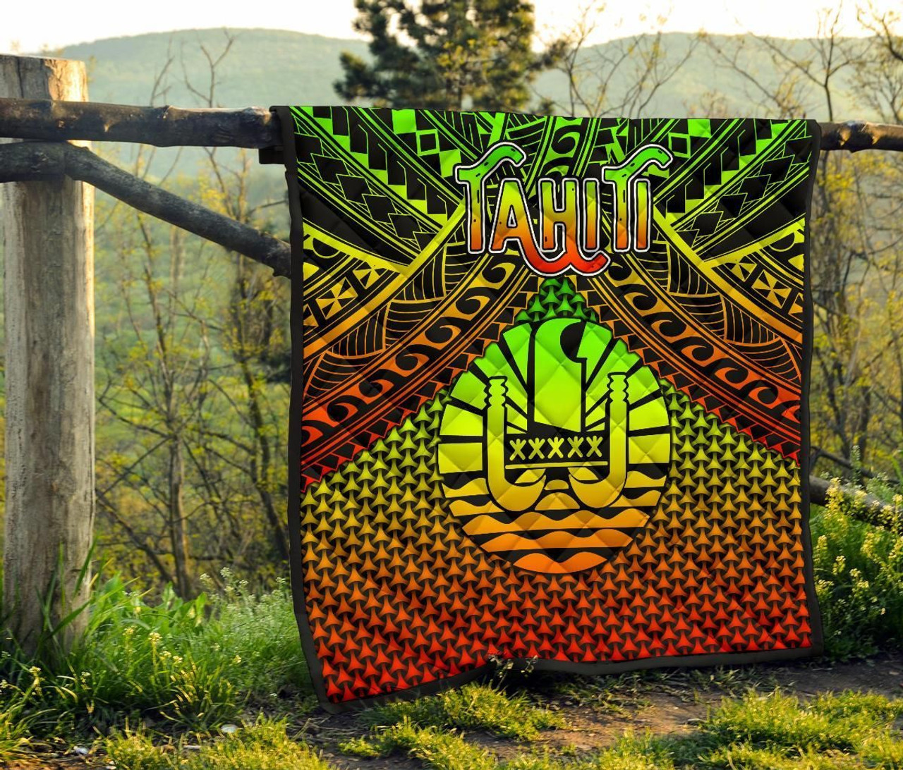 Polynesian Tahiti Personalised Premium Quilt Reggae Vintage