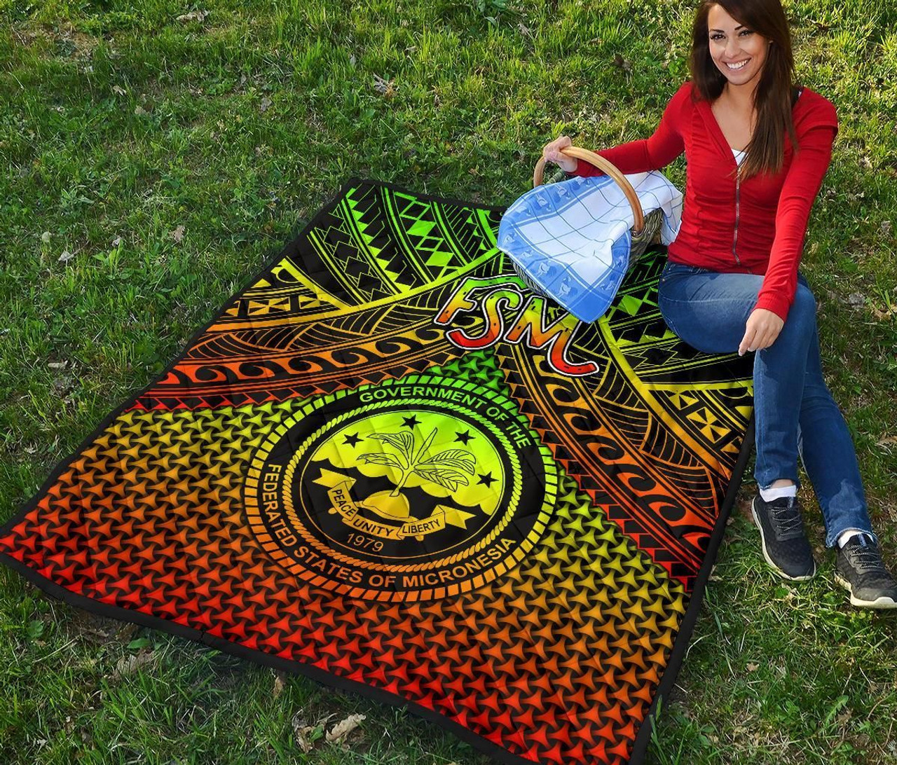 Polynesian Federated States Of Micronesia Personalised Premium Quilt