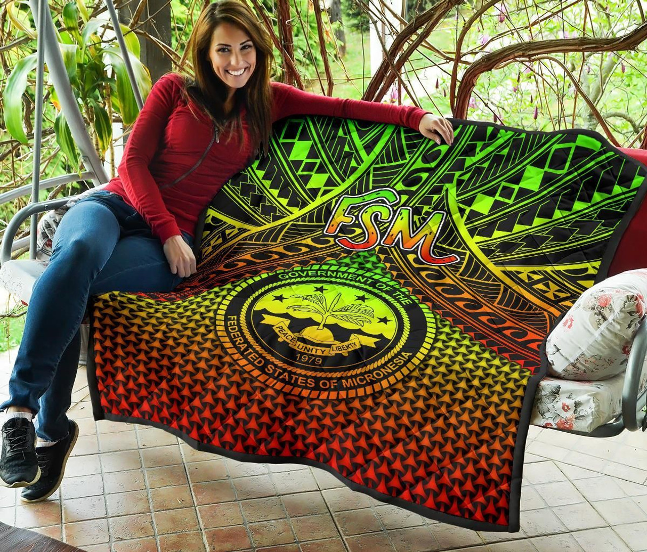 Polynesian Federated States Of Micronesia Personalised Premium Quilt