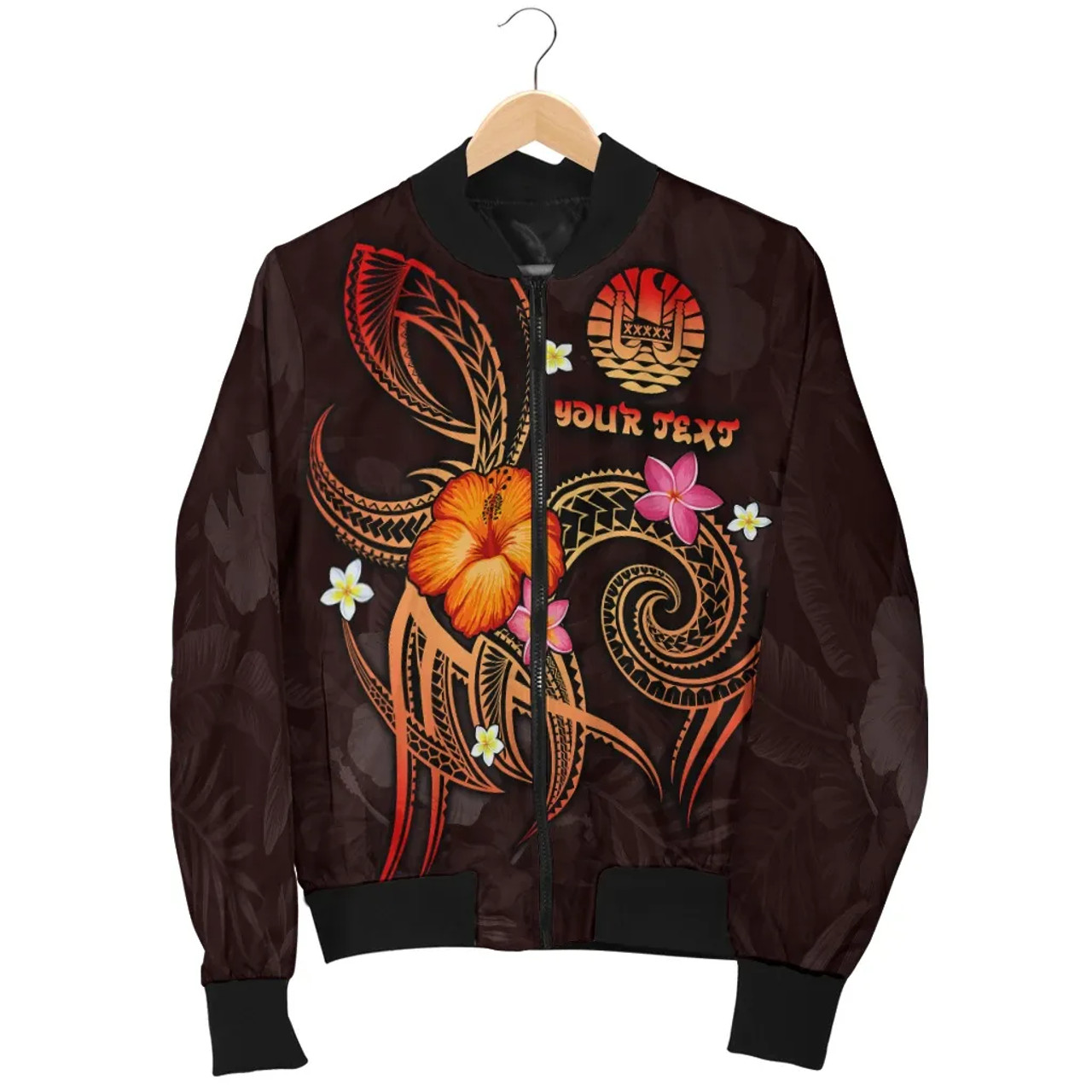 Polynesian Tahiti Personalised Bomber Jacket Legend Of Tahiti Red