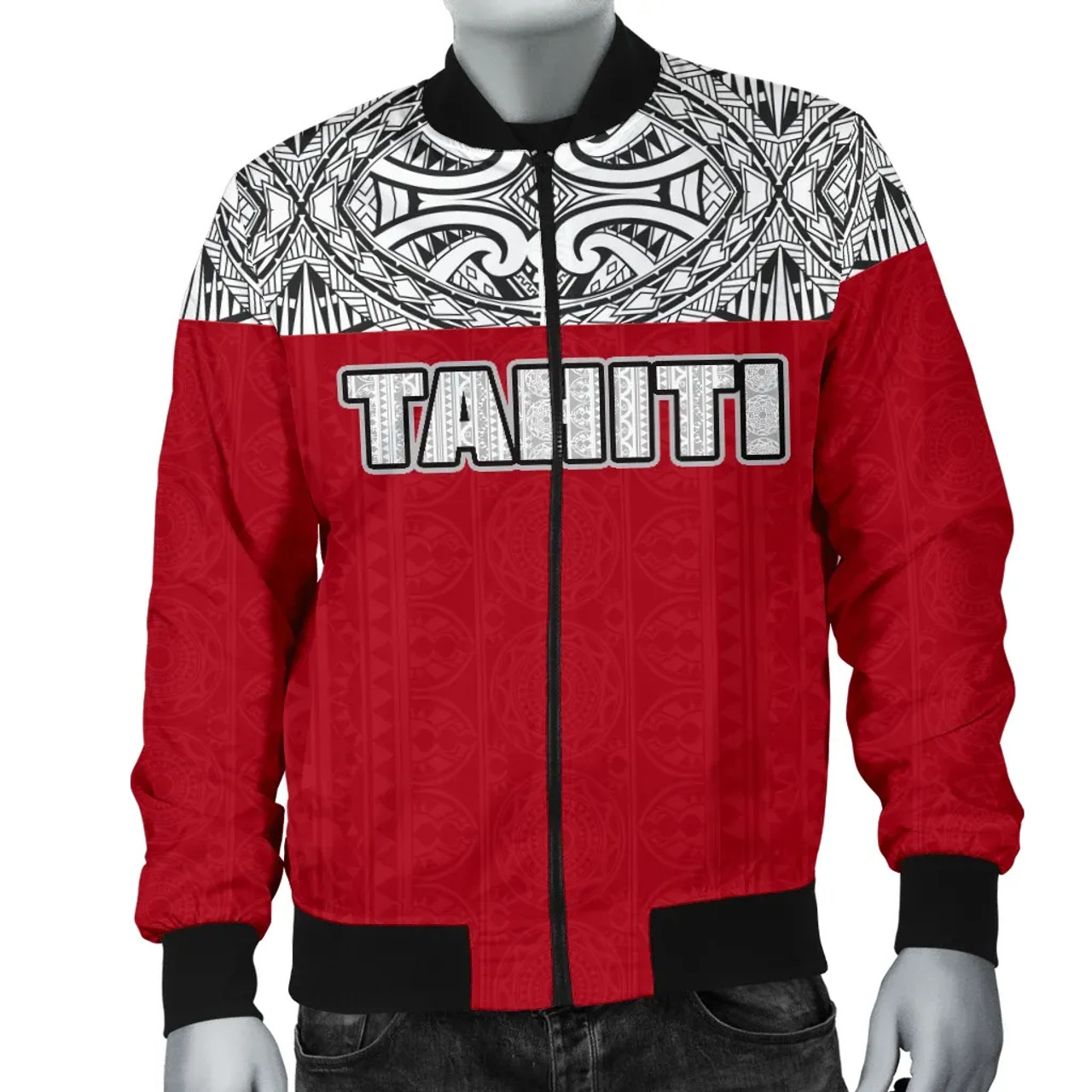 Tahiti Bomber Jacket Polynesian Design
