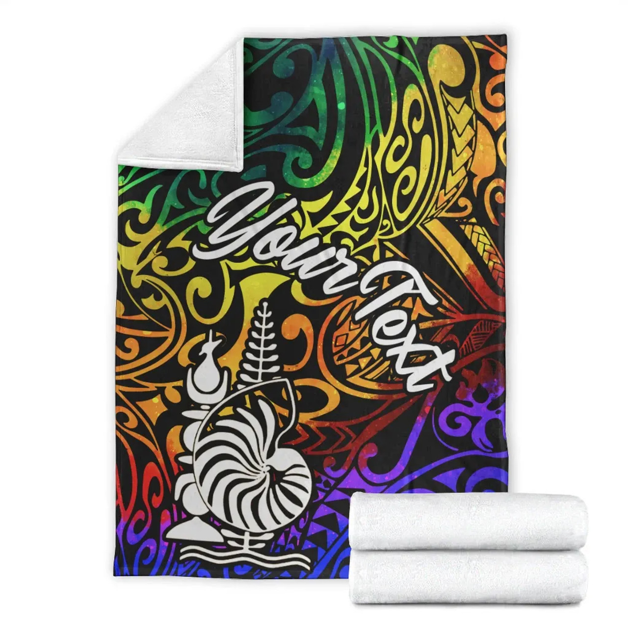 New Caledonia Custom Personalised Premium Blanket Rainbow Polynesian