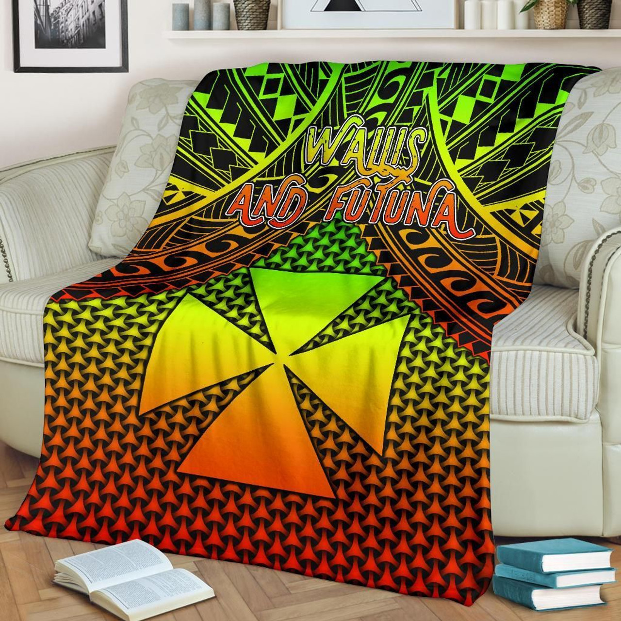 Polynesian Wallis And Futuna Premium Blanket Reggae Vintage