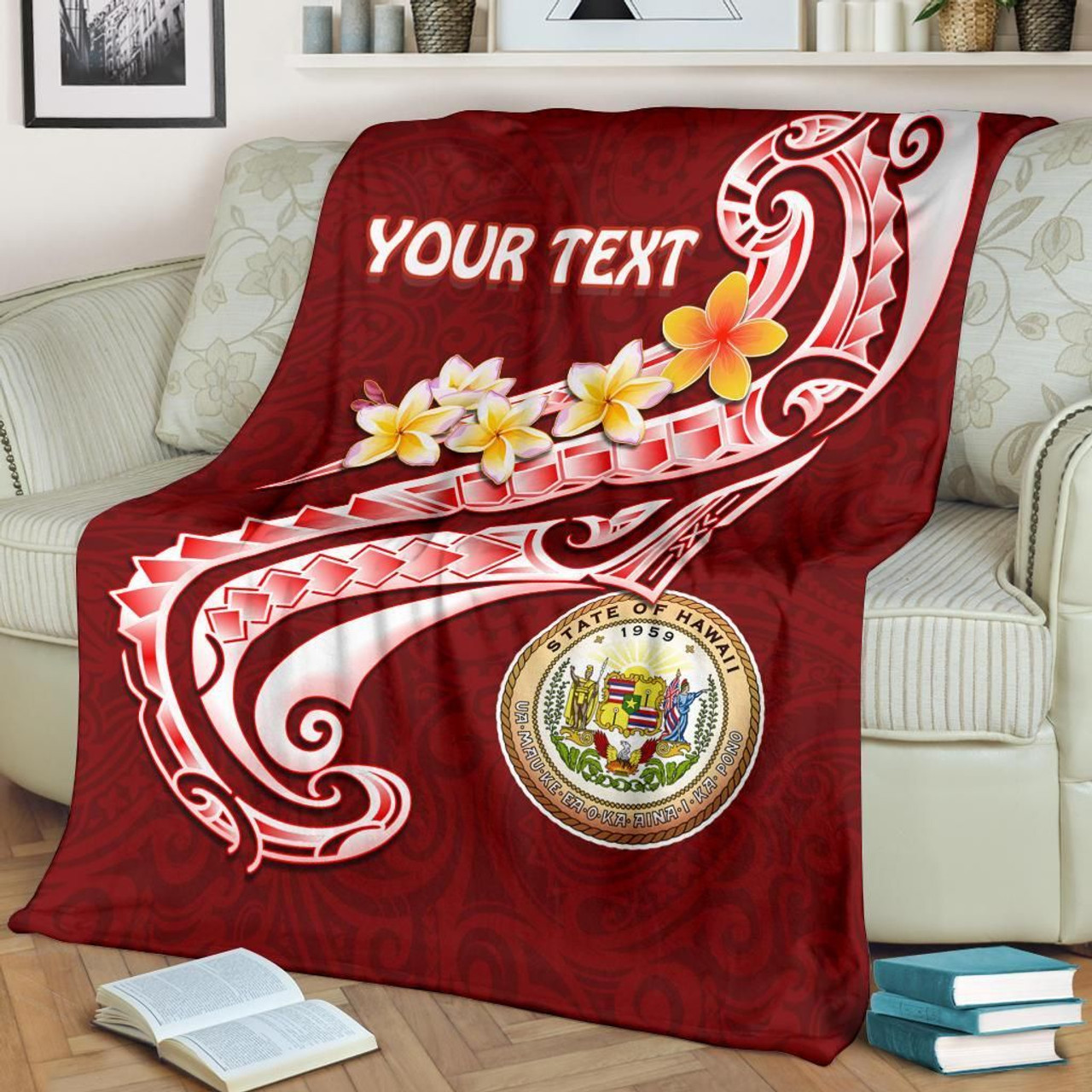 Hawaii Personalised Premium Blanket Hawaii Seal Polynesian Patterns
