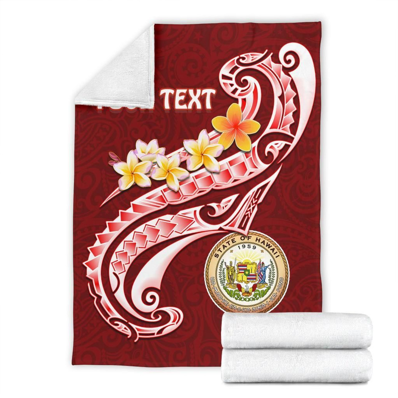 Hawaii Personalised Premium Blanket Hawaii Seal Polynesian Patterns