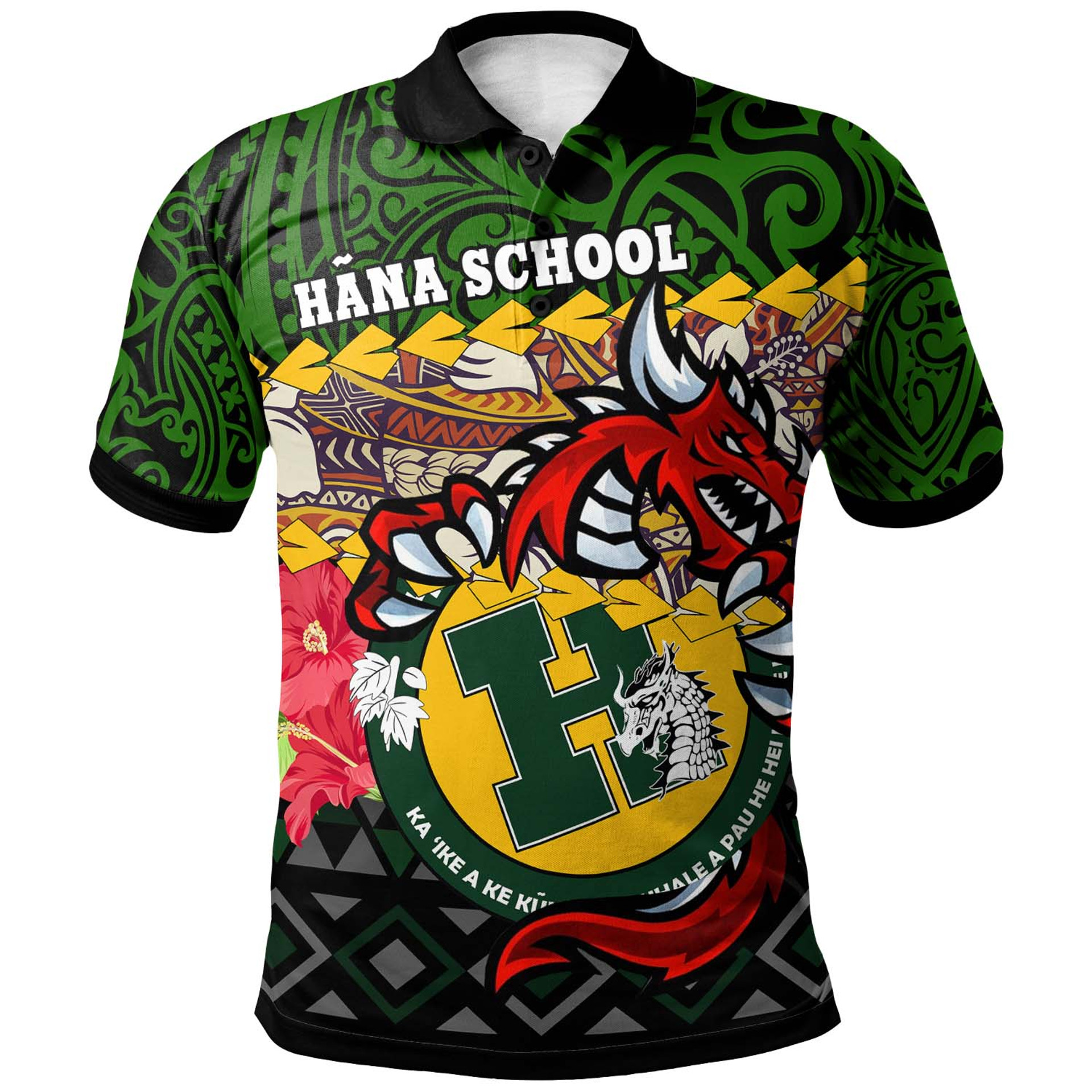 Hawaii Custom Personalised Polo Shirt Hana High And Intermediate School