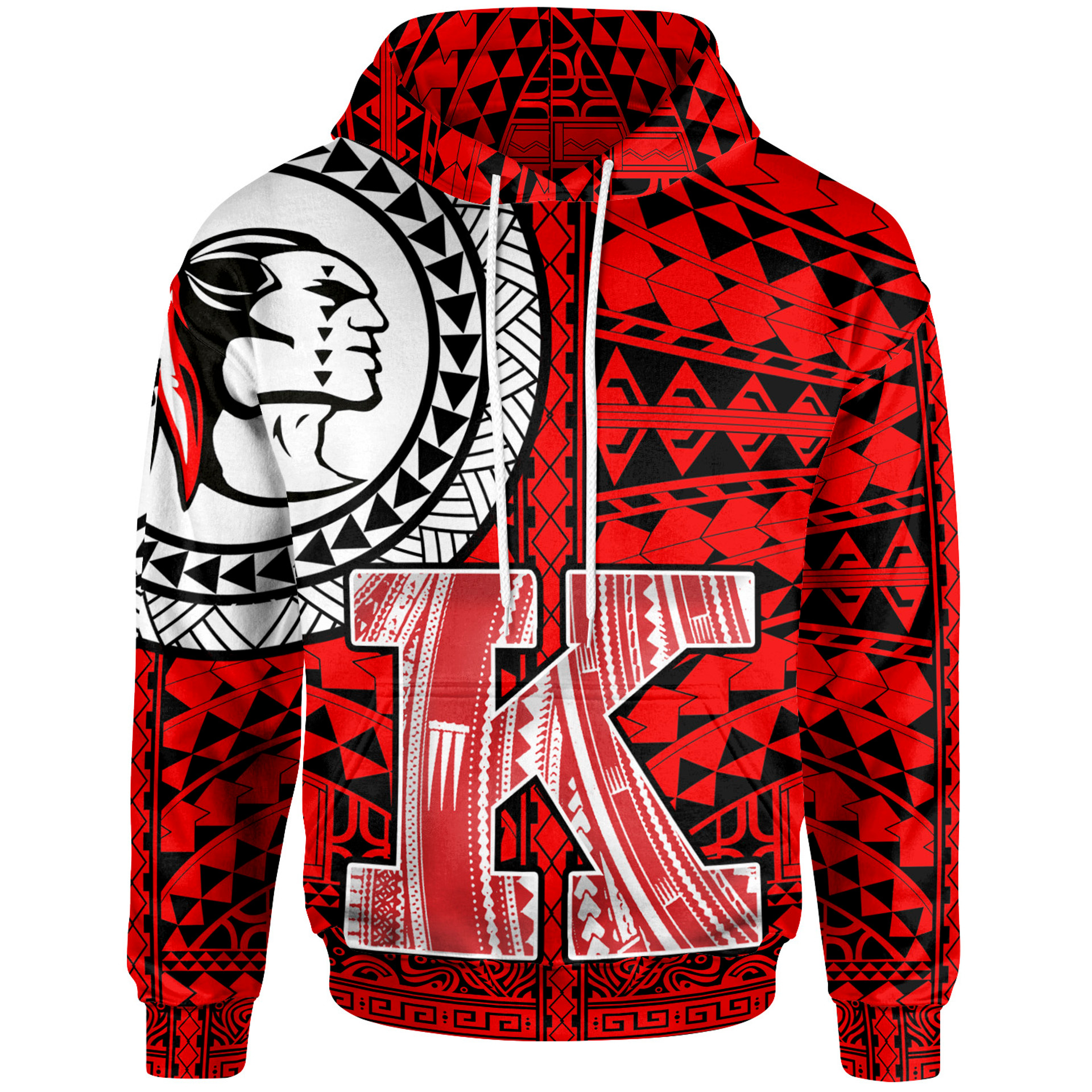 Hawaii Polynesian Hoodie Red Raider Kahuku