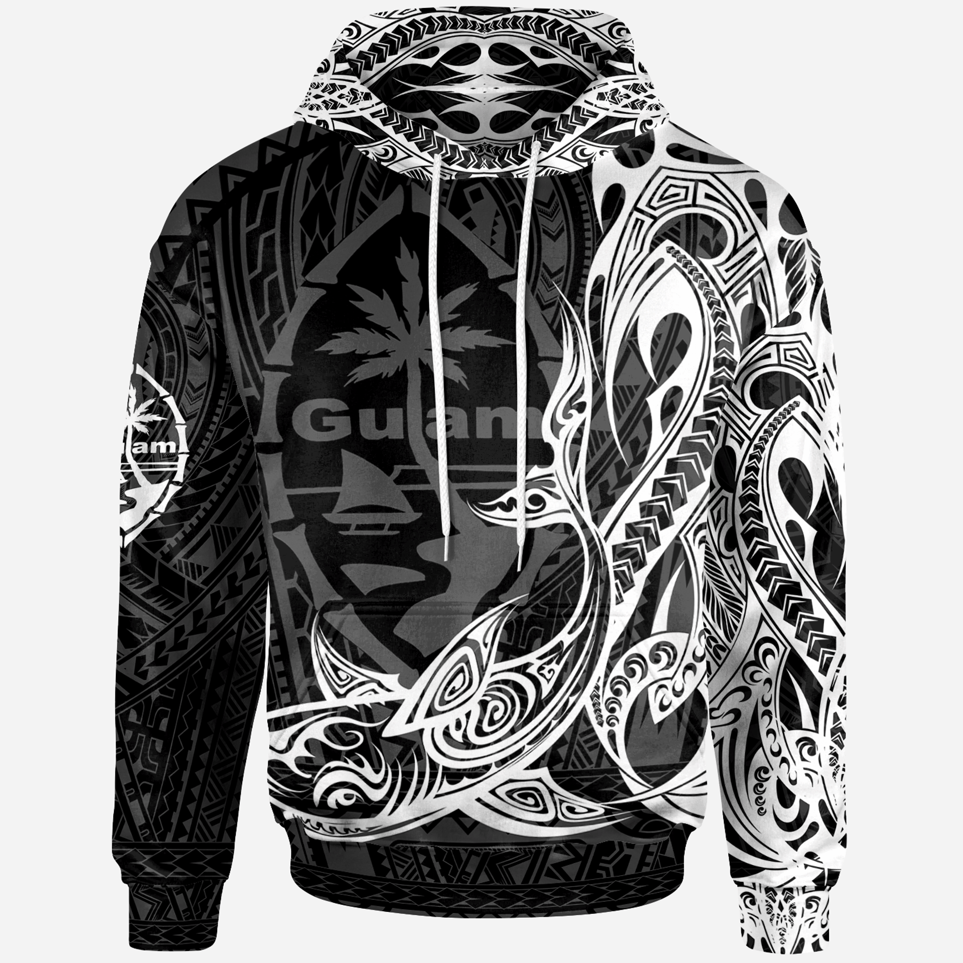 Guam Hoodie Guam Seal With Shark