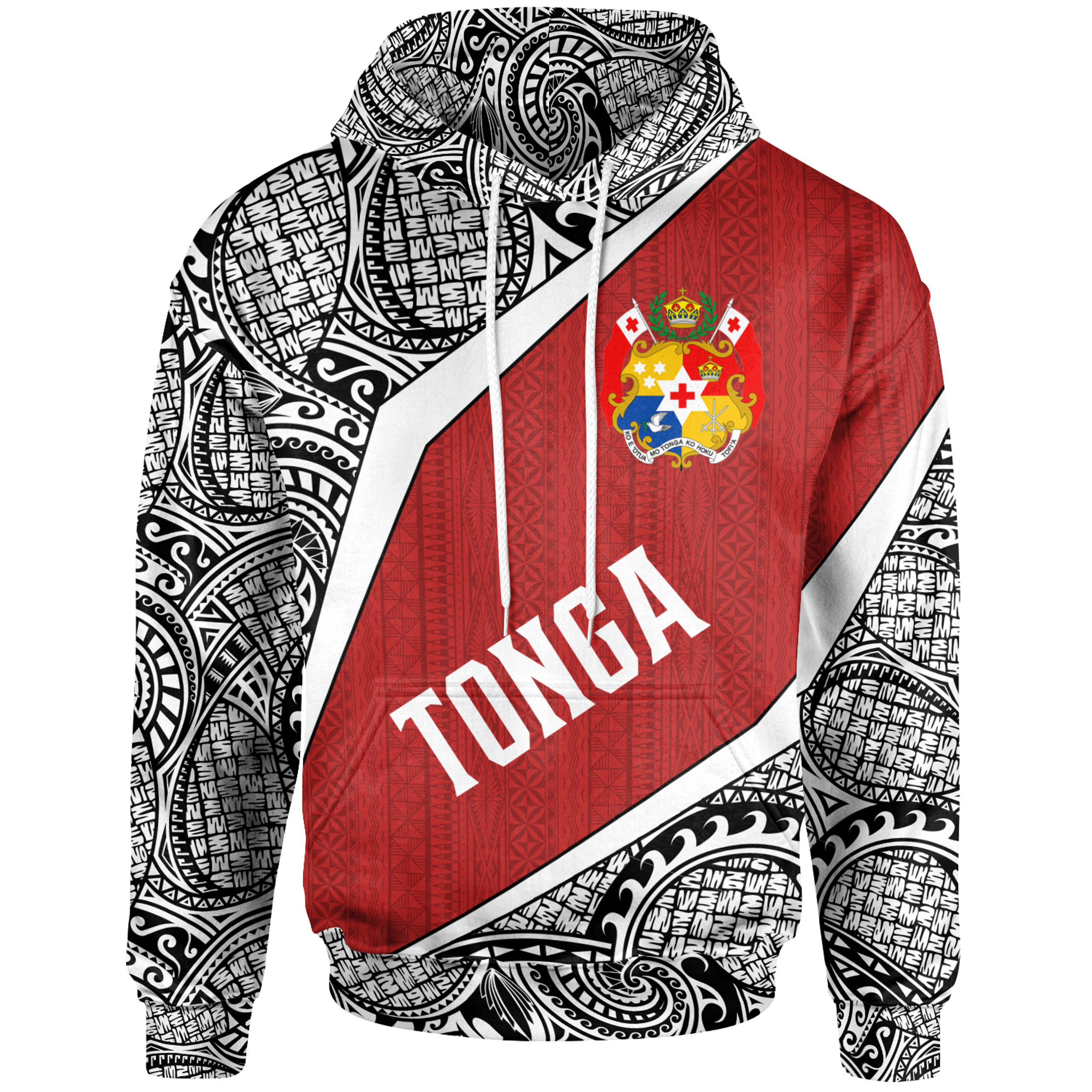 Tonga Polynesian Hoodie Tonga Coat Of Arms Polynesian Tattoo