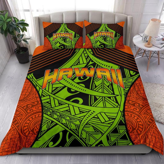 Polynesian Bedding Set Hawaii Duvet Cover Set Tribal Wave